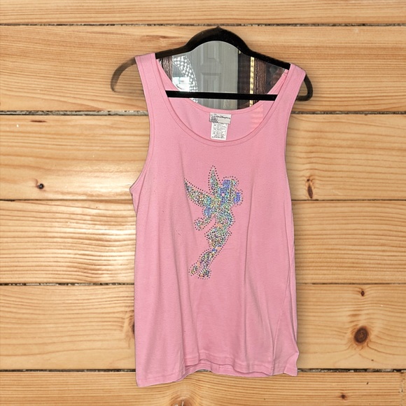 Disney | Tops | Vintage Walt Disney World Tinkerbell Iridescent Tank ...